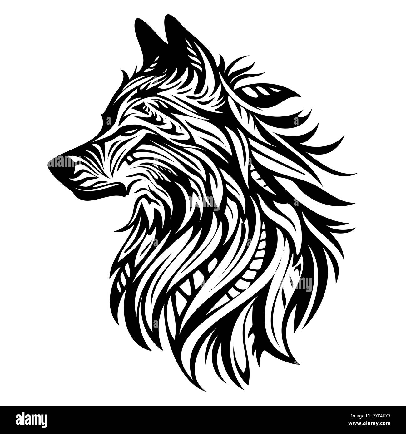 Easy Tribal Wolf Drawings