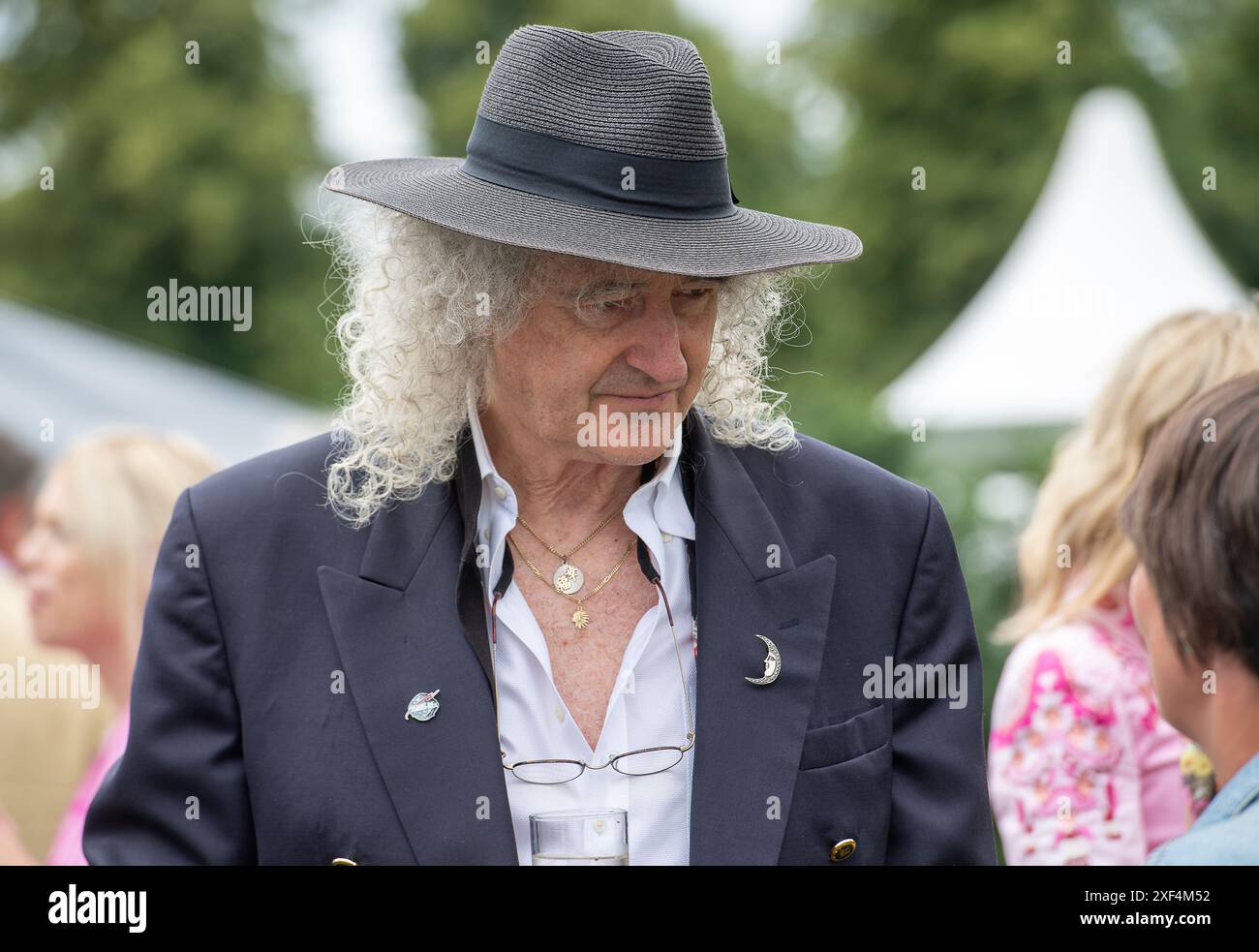 East Molesey, UK. 1st July, 2024. Sir Brian May CBE attended the RHS ...