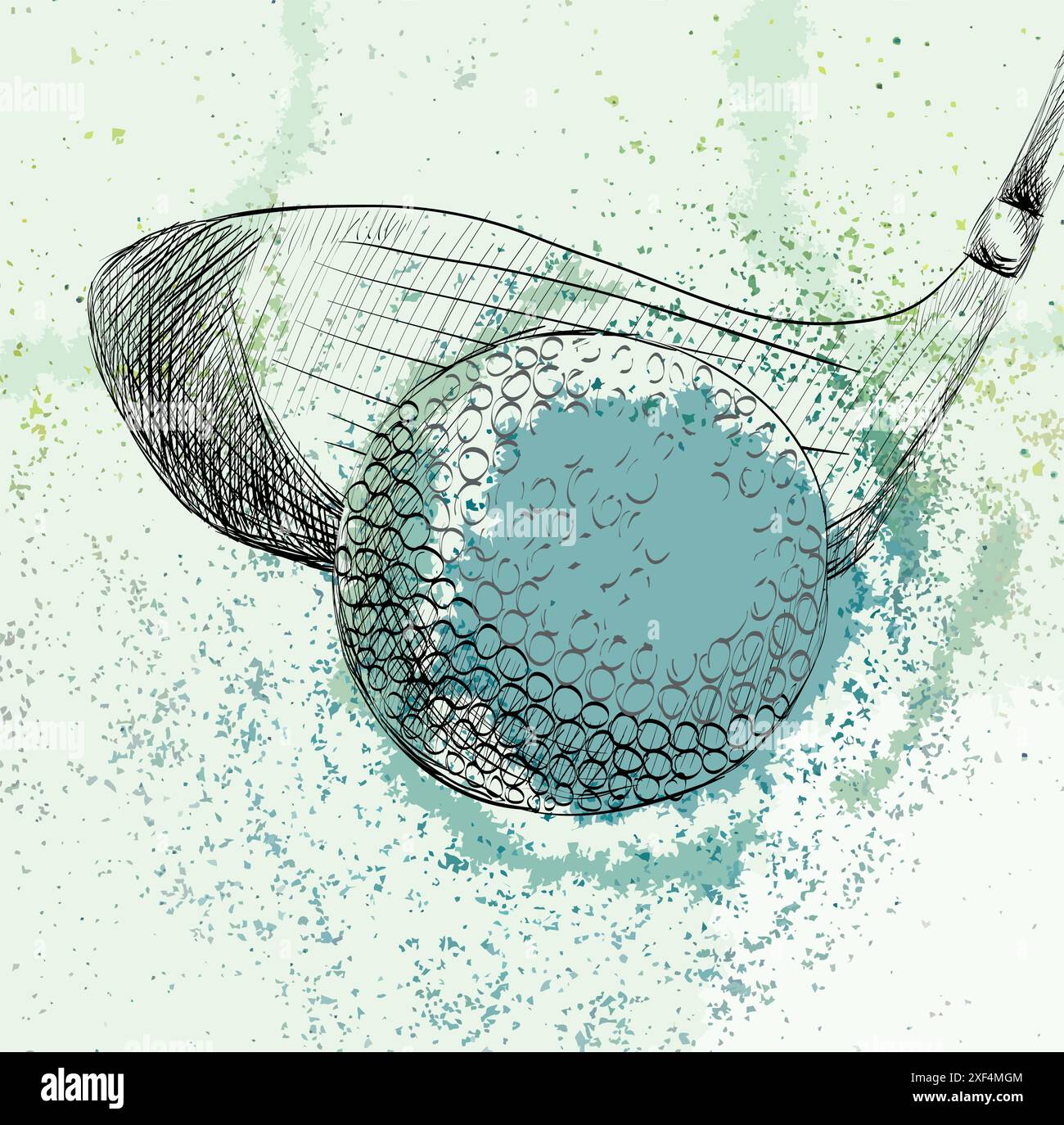 sketch of a golf ball. Hand drawn illustration Stock Vector Image & Art ...