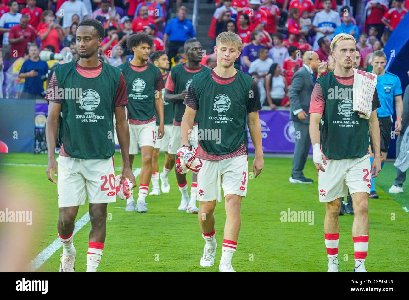 Orlando, Florida, USA, June 20, 2024, Canada players during the 2024 ...