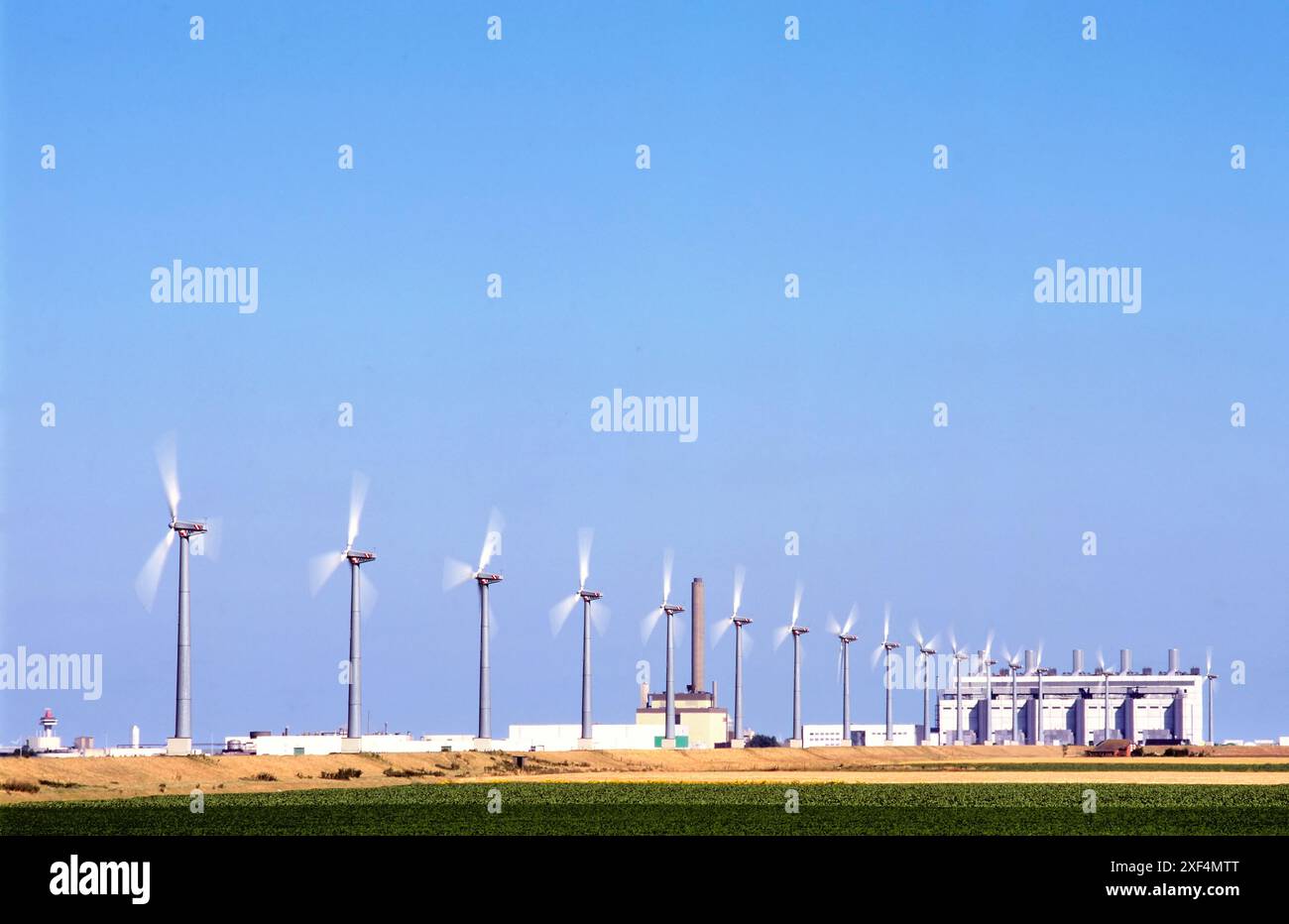 Renewable energy generating station Wind turbines in an energy ...