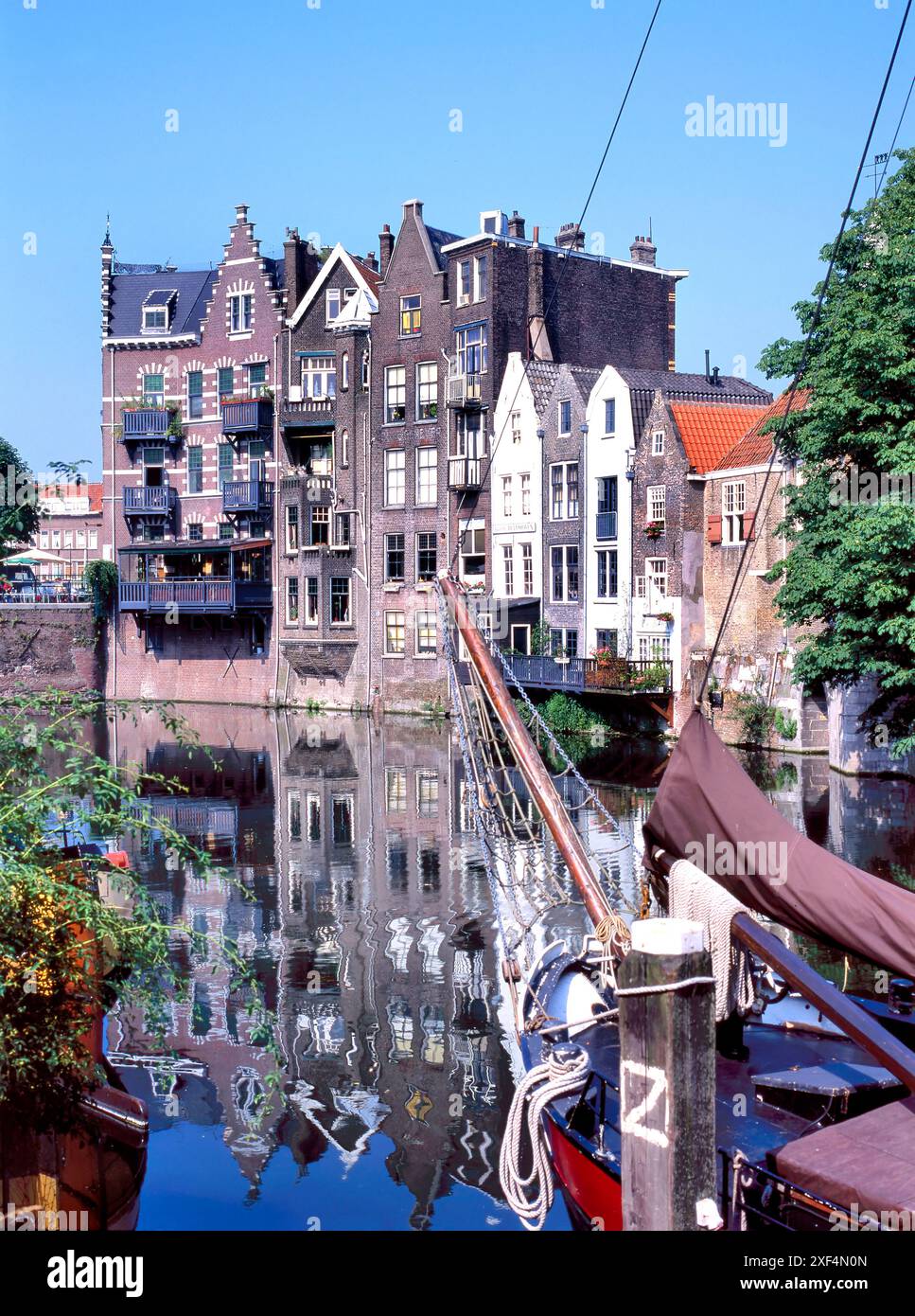 The old port of Delfshaven in Rotterdam,Holland. The historical port of ...