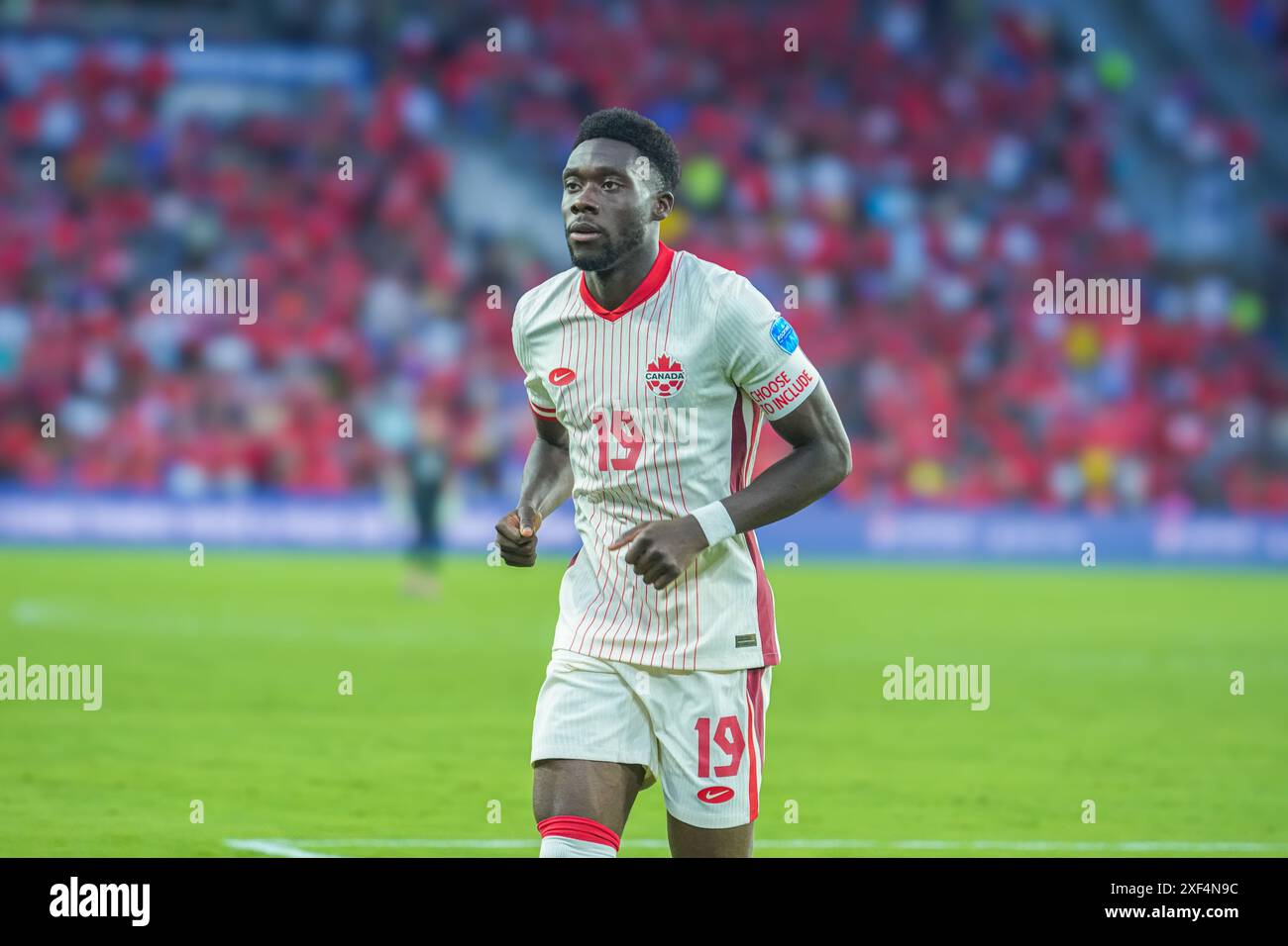 Orlando, Florida, USA, June 20, 2024, Canada defender Alphonso Davies ...