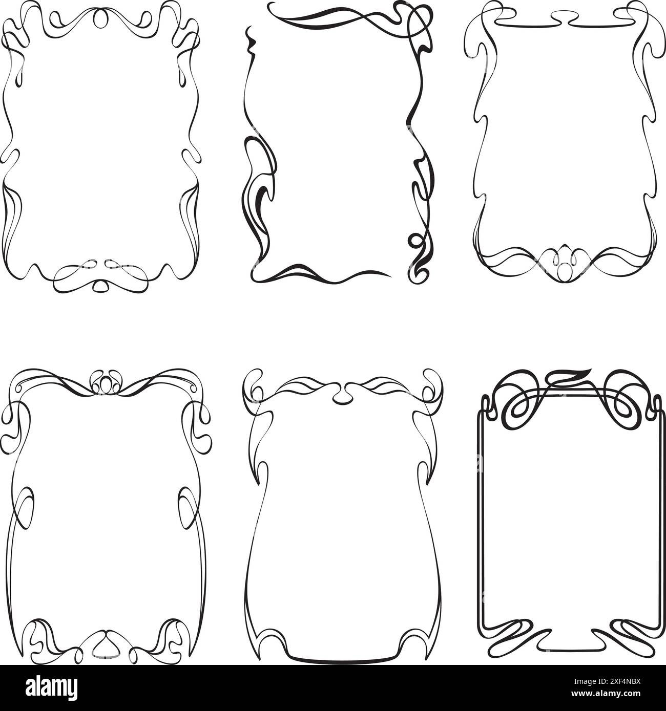 Vertical frames in style art nouveau Stock Vector Image & Art - Alamy