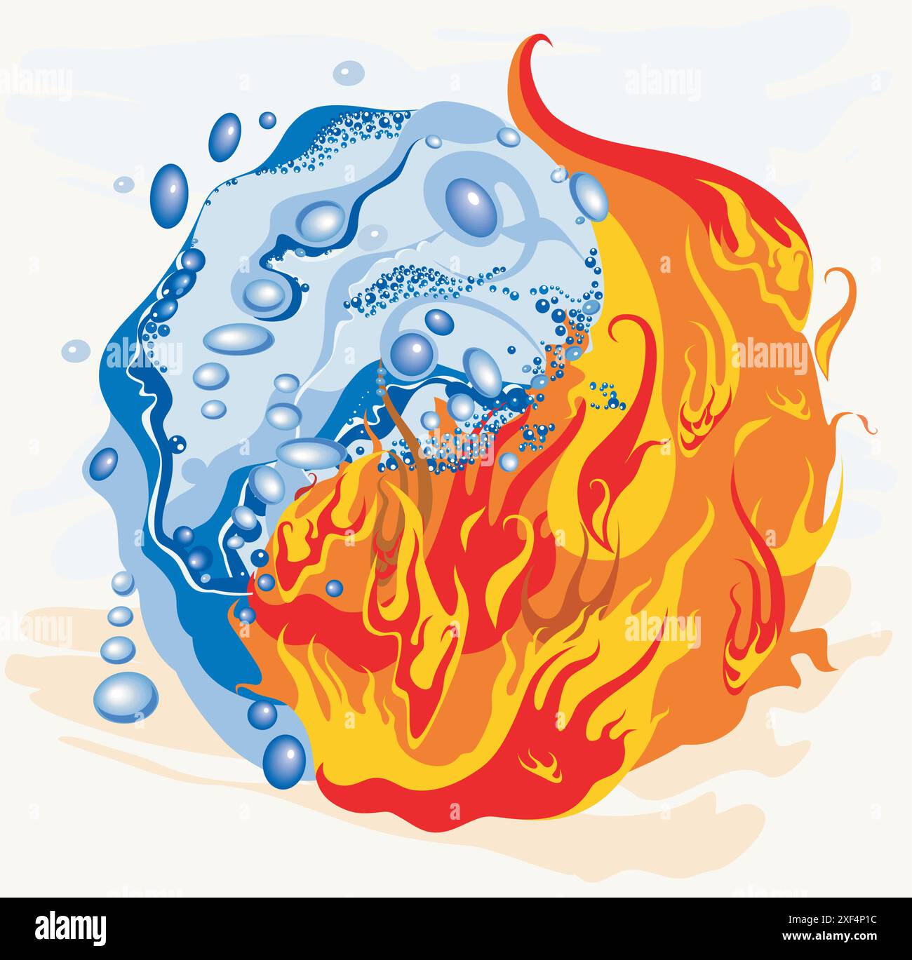 Yin Yang Fire And Water Art Fire And Water Yin Yang Tin Signs Vintage