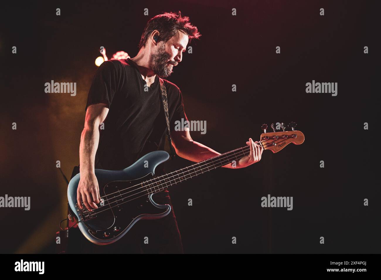 ITALY, TURIN, JUNE 30TH: Keanu Reeves, bassist of the American band ...