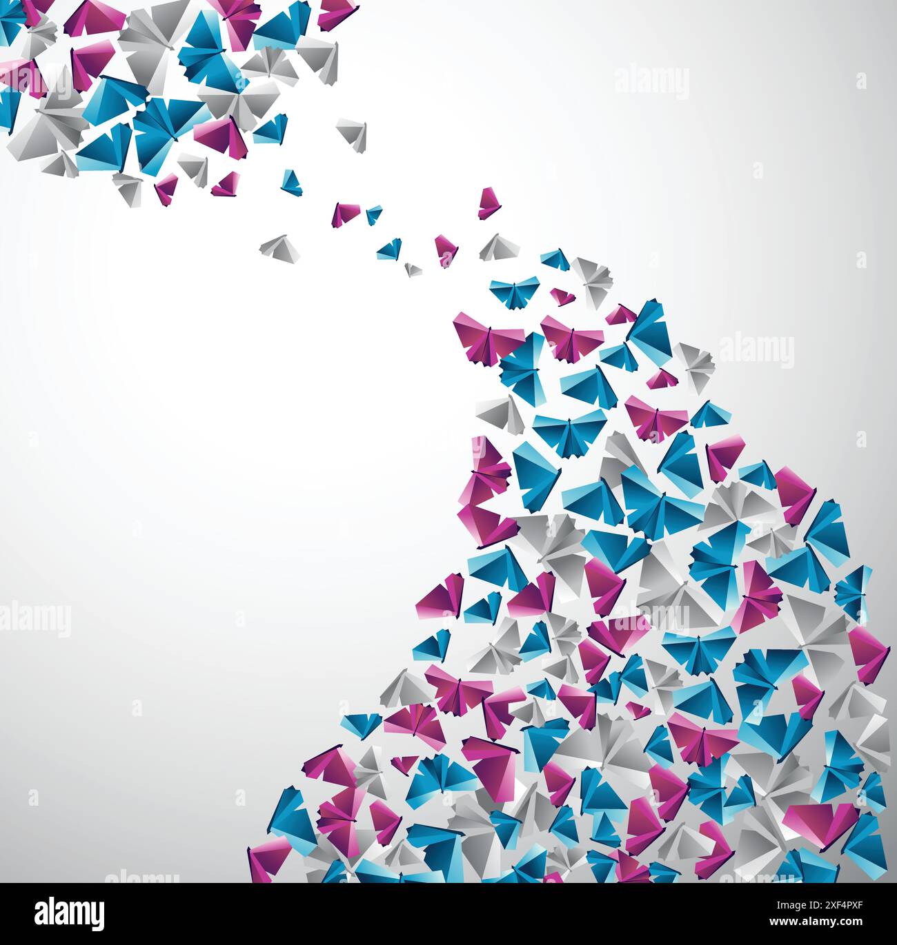 Origami abstract background. Paper butterfly in the sky Stock Vector ...