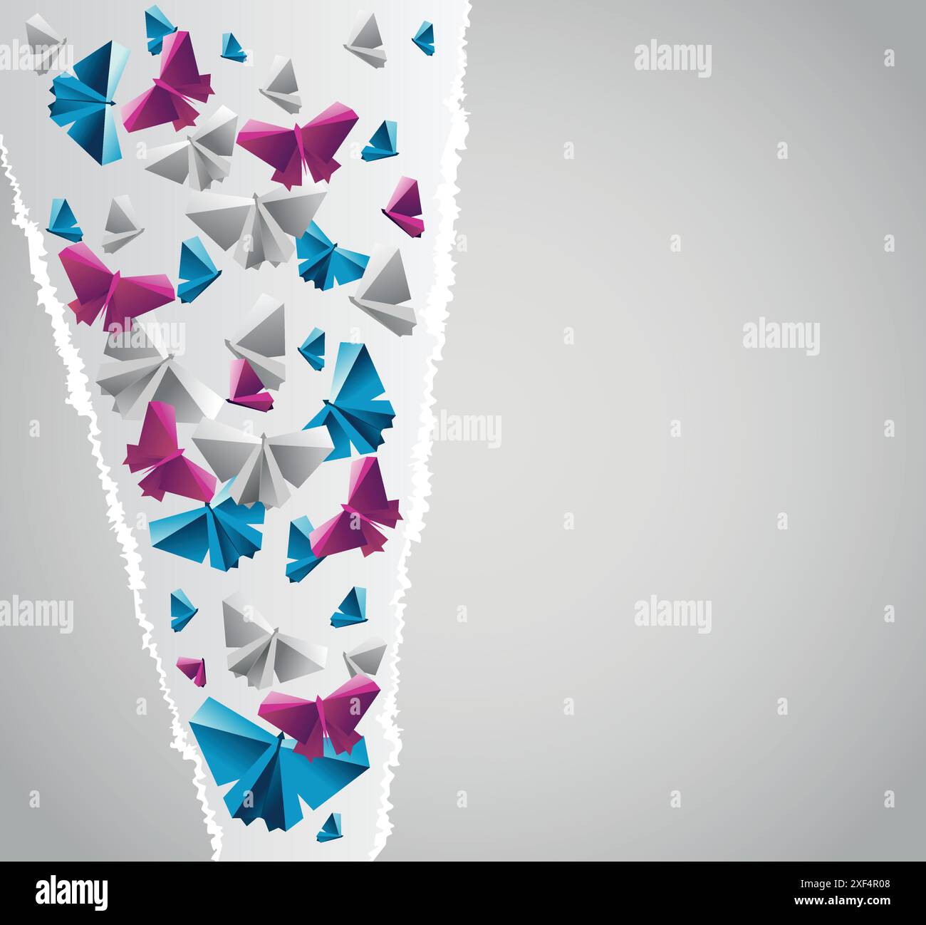 Origami background. Paper is transformed to butterflies Stock Vector ...