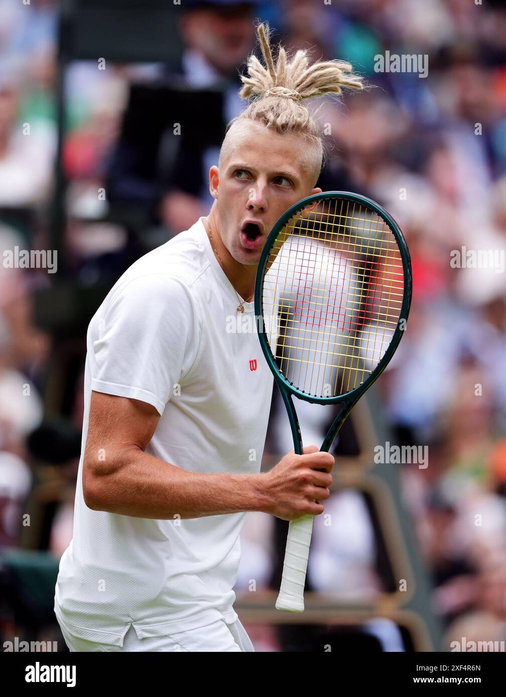Mark Lajal reacts during his match against Carlos Alcaraz (not pictured ...