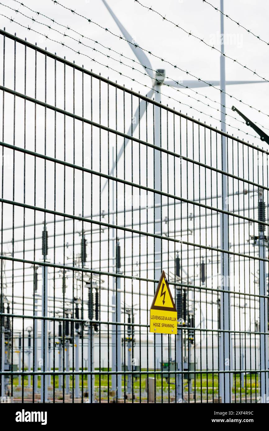 Electricity. 17th May, 2024. Tennet substation for energy transport in ...
