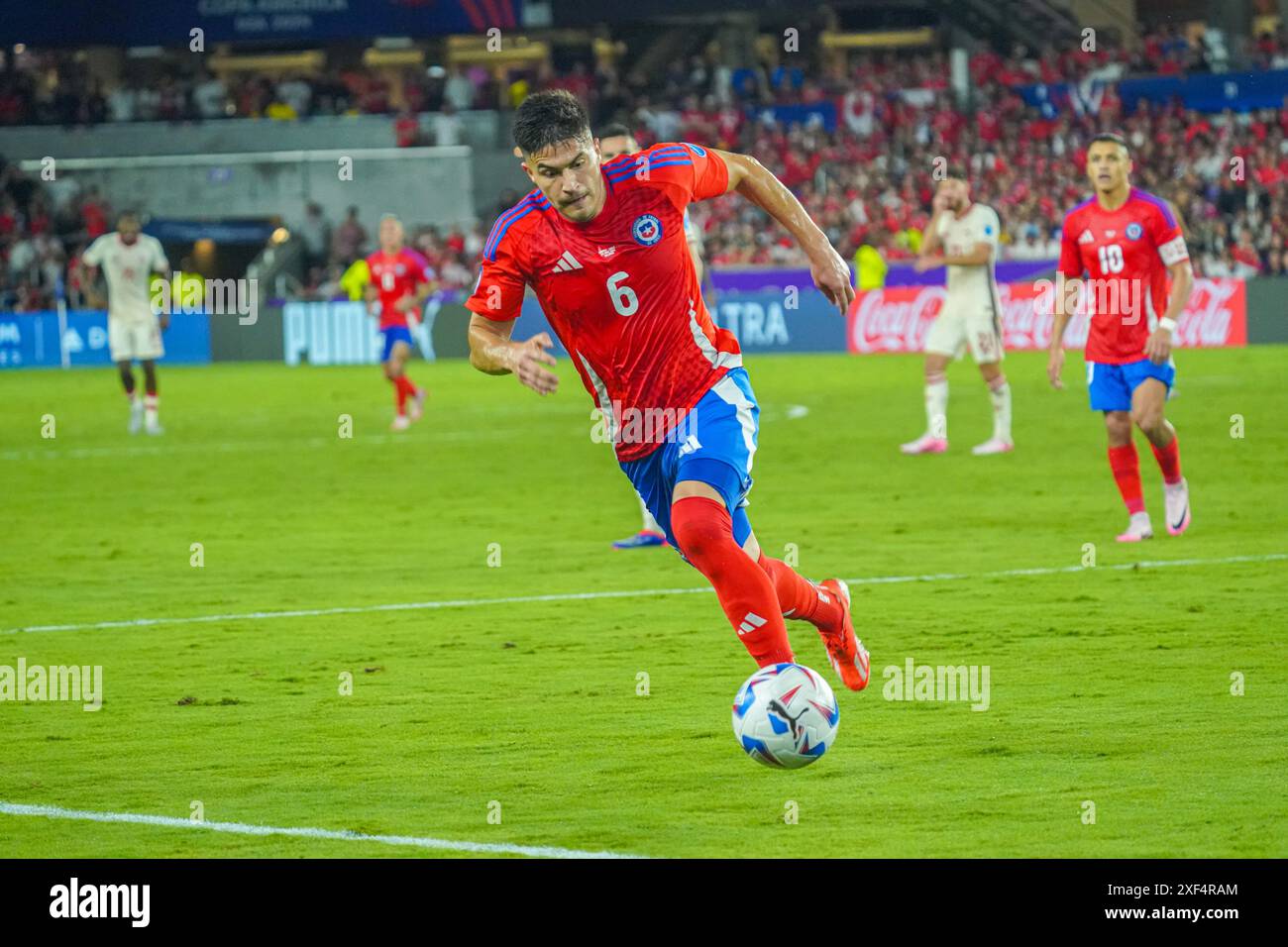 Orlando, Florida, USA, June 20, 2024, Chile face Canada during the 2024 ...