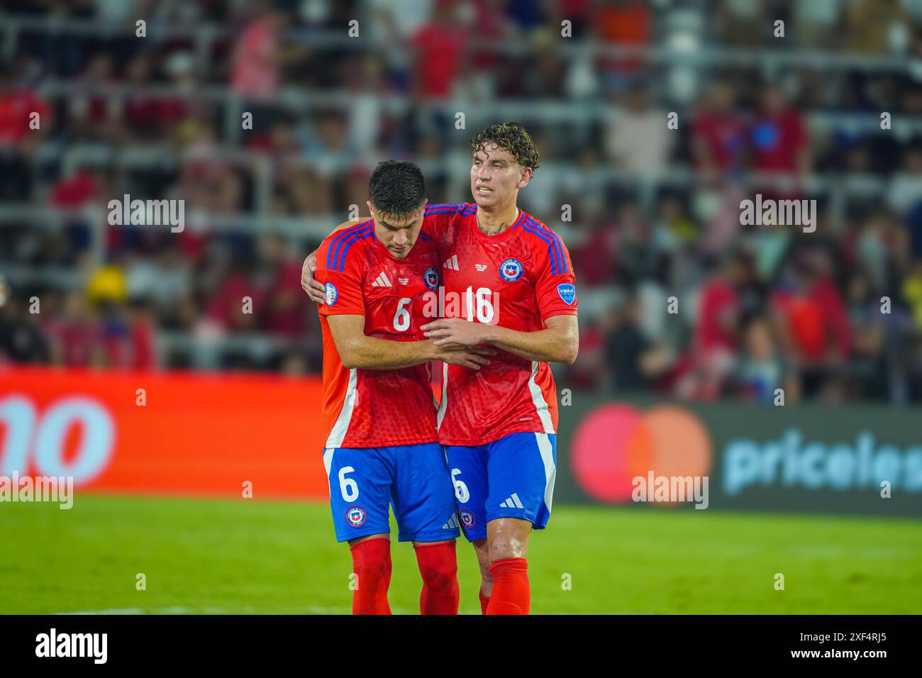 Orlando, Florida, USA, June 20, 2024, Chile players Thomas Galdames 6 ...