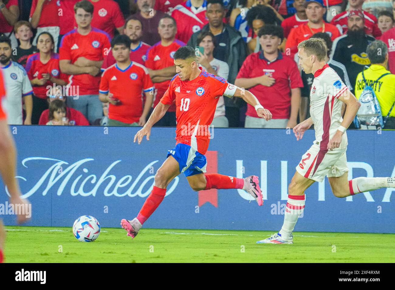 Orlando, Florida, USA, June 20, 2024, Chile forward Alexis Sánchez #10 ...
