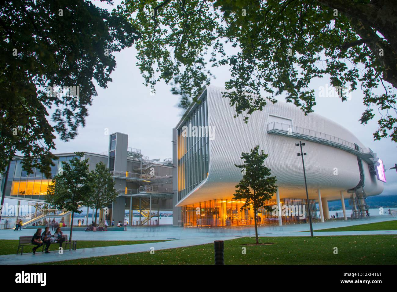 Botin Center, night view. Pereda Gardens, Santander, Spain Stock Photo ...