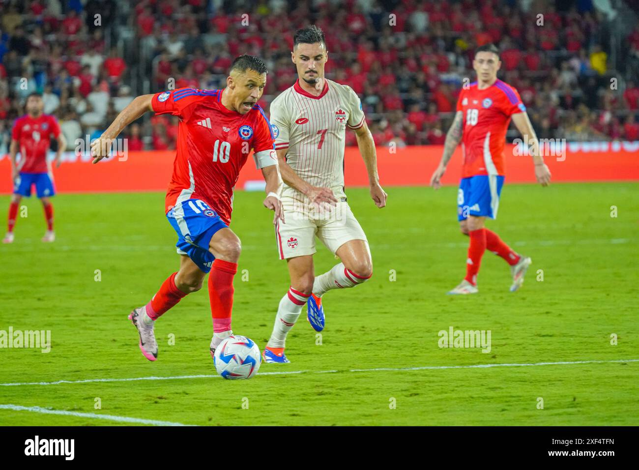 Orlando, Florida, USA, June 20, 2024, Chile forward Alexis Sánchez #10 ...