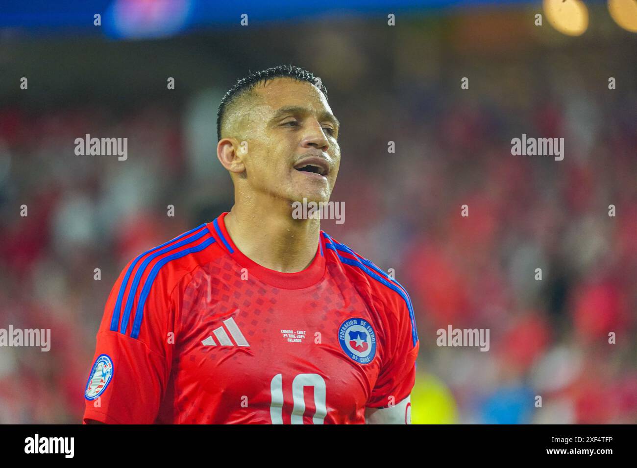 Orlando, Florida, USA, June 20, 2024, Chile forward Alexis Sánchez #10 ...