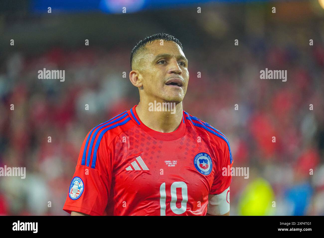 Orlando, Florida, USA, June 20, 2024, Chile forward Alexis Sánchez #10 ...