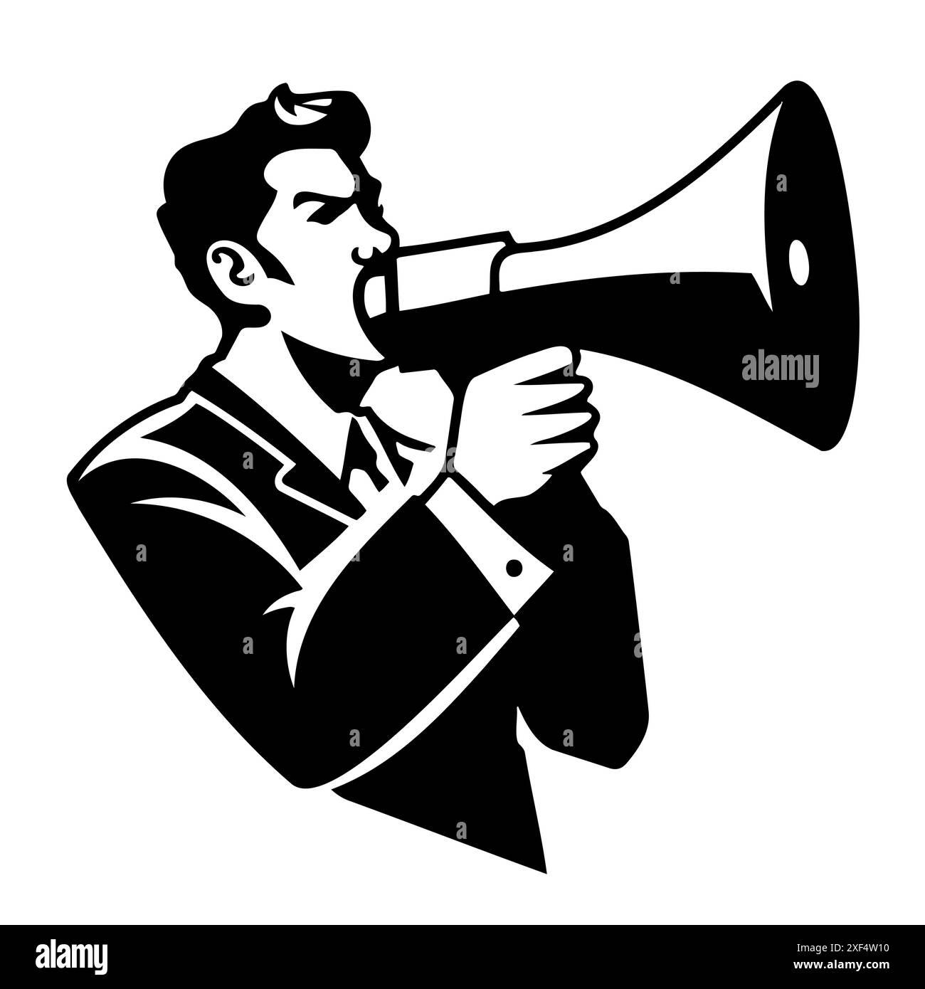 Cartoon man megaphone hi-res stock photography and images - Alamy Cartoon man megaphone hi-res stock photography and images - Alamy