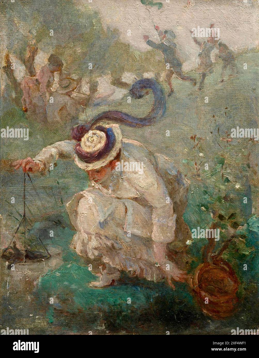 Marie Bracquemond - Crayfish Fishing Stock Photo - Alamy