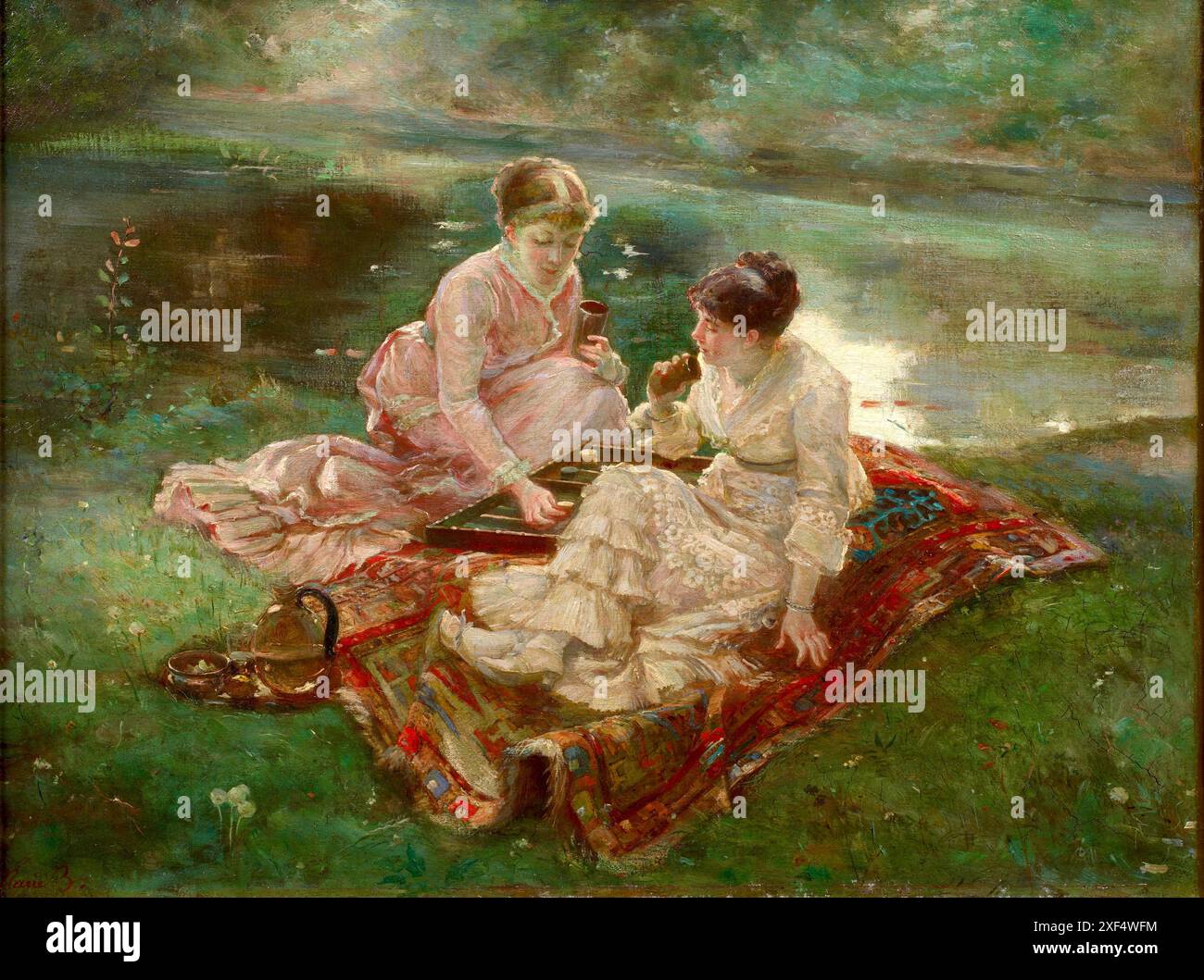 Marie Bracquemond - The Backgammon Players, also known as 'The ...