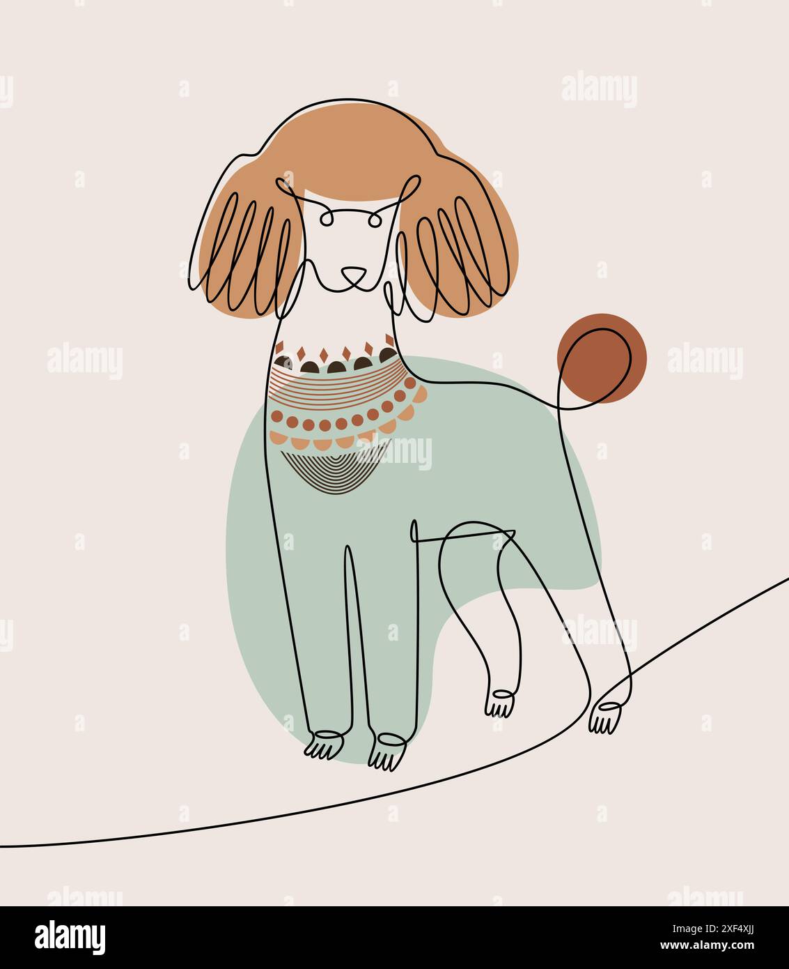 Boho single line art hi-res stock photography and images - Alamy