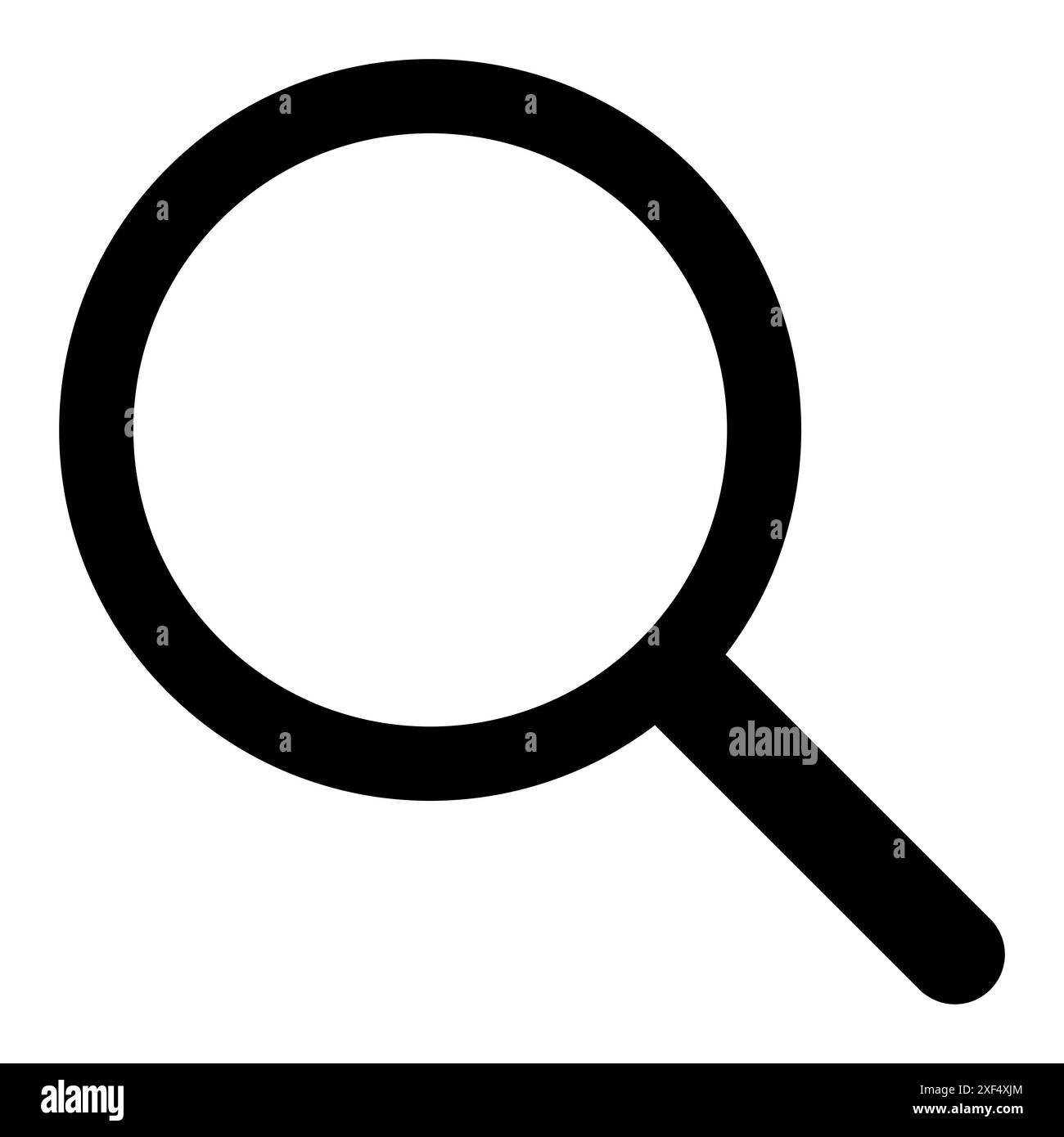 magnifying glass silhouette shape, search symbol, black and white ...