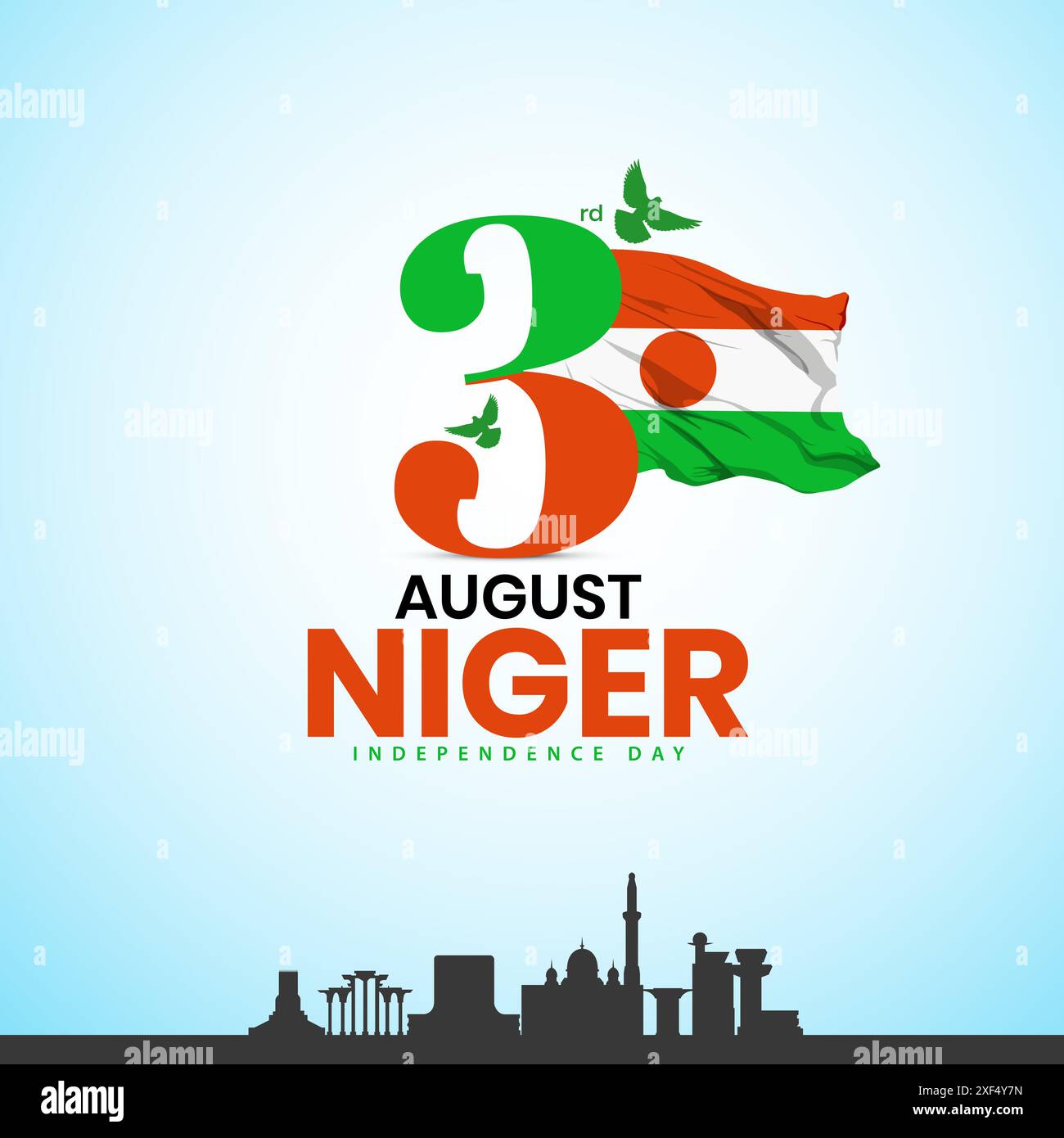 Creative Vector illustration of Niger Independence Day by Niger flag ...