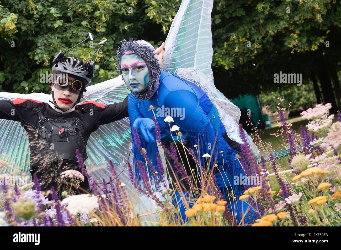Drag queens, dressed in full bug inspired drag, pose in the Buglife ...