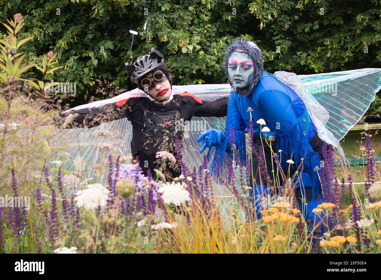 Drag queens, dressed in full bug inspired drag, pose in the Buglife ...