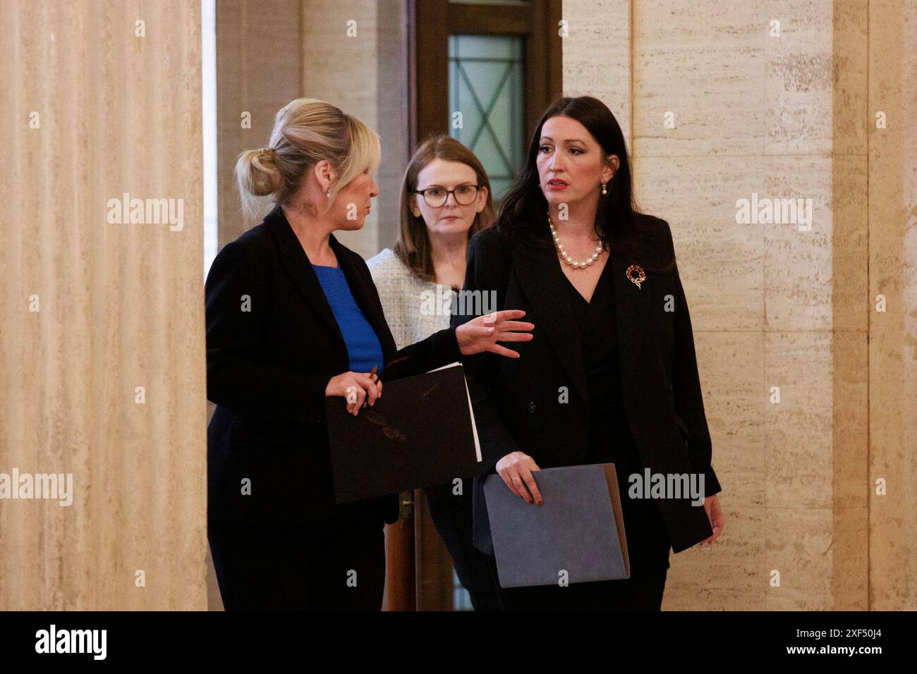 (left to right) First Minister Michelle O'Neill, Finance Minister Dr ...
