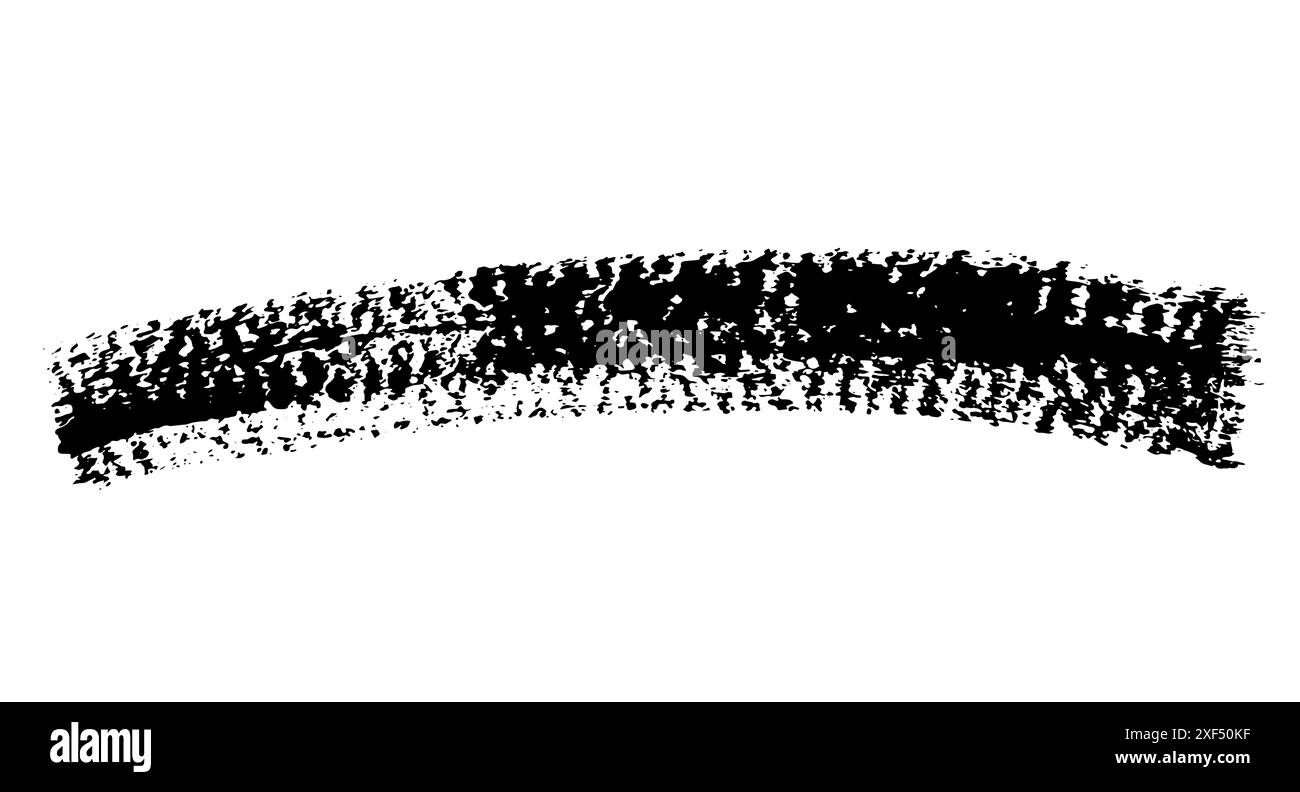 Black ink paint vector brush strokes. Thick dirty distress texture ...