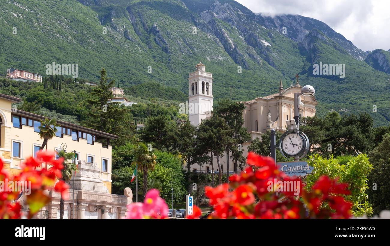 MALCESINE, ITALY - JUNE 12, 2024: Exterior view of the church of Saint ...