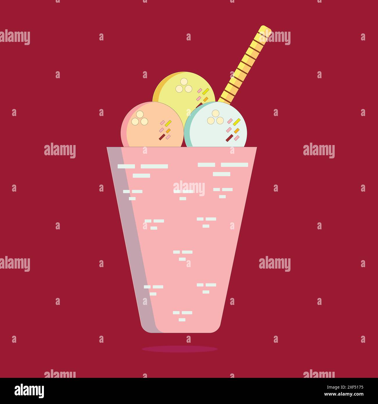 Pink ice cream ball Stock Vector Images - Alamy