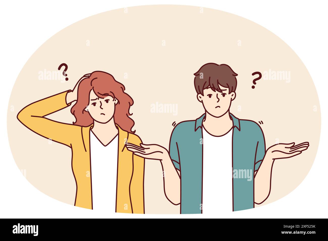 Misunderstanding what is happening Stock Vector Images - Alamy