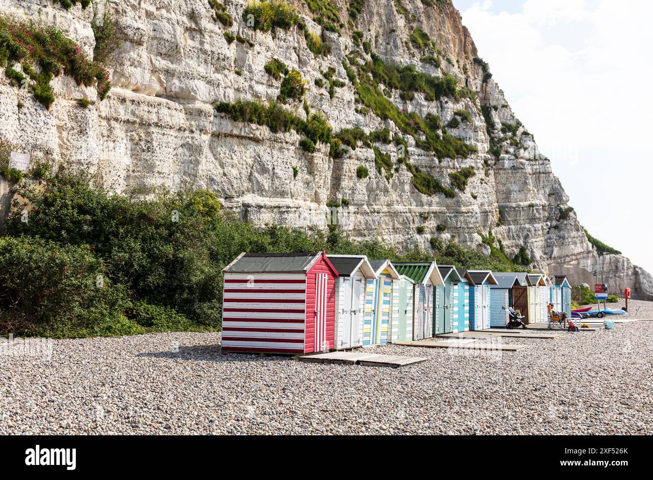 Beer, Devon, UK, England, devon,beer,chalets,beach,beach huts, colorful ...
