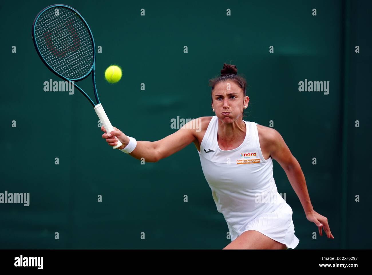 Sara Sorribes Tormo during her match against Jasmine Paolini (not ...