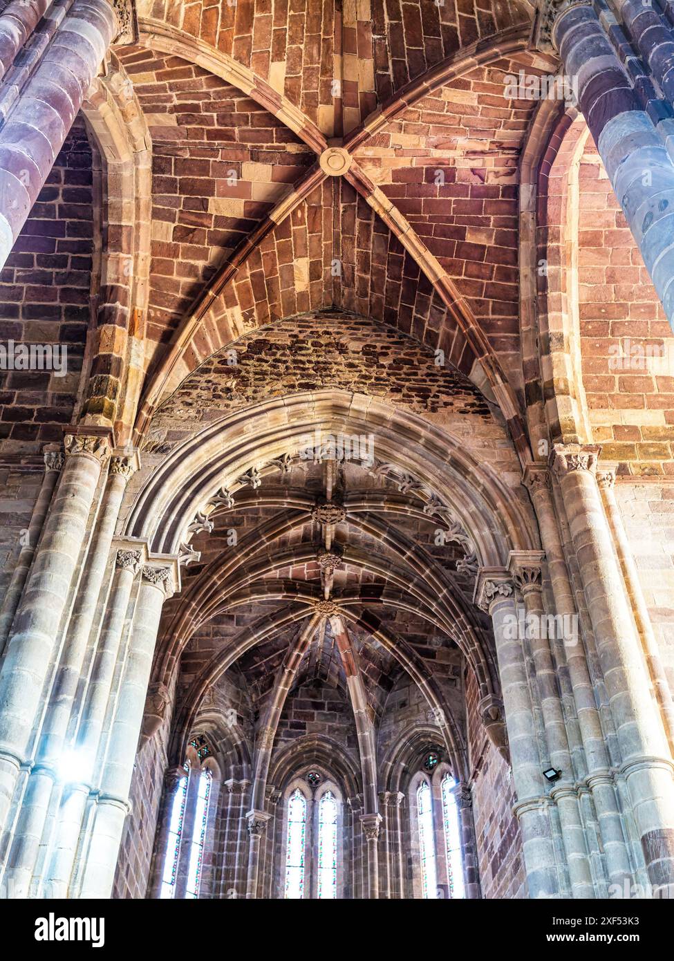 Interior of Catedral da Se, Se Cathedral at Silves, Portugal. Built in ...