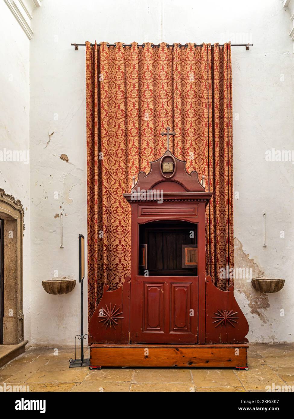 Interior of Catedral da Se, Se Cathedral at Silves, Portugal. Built in ...