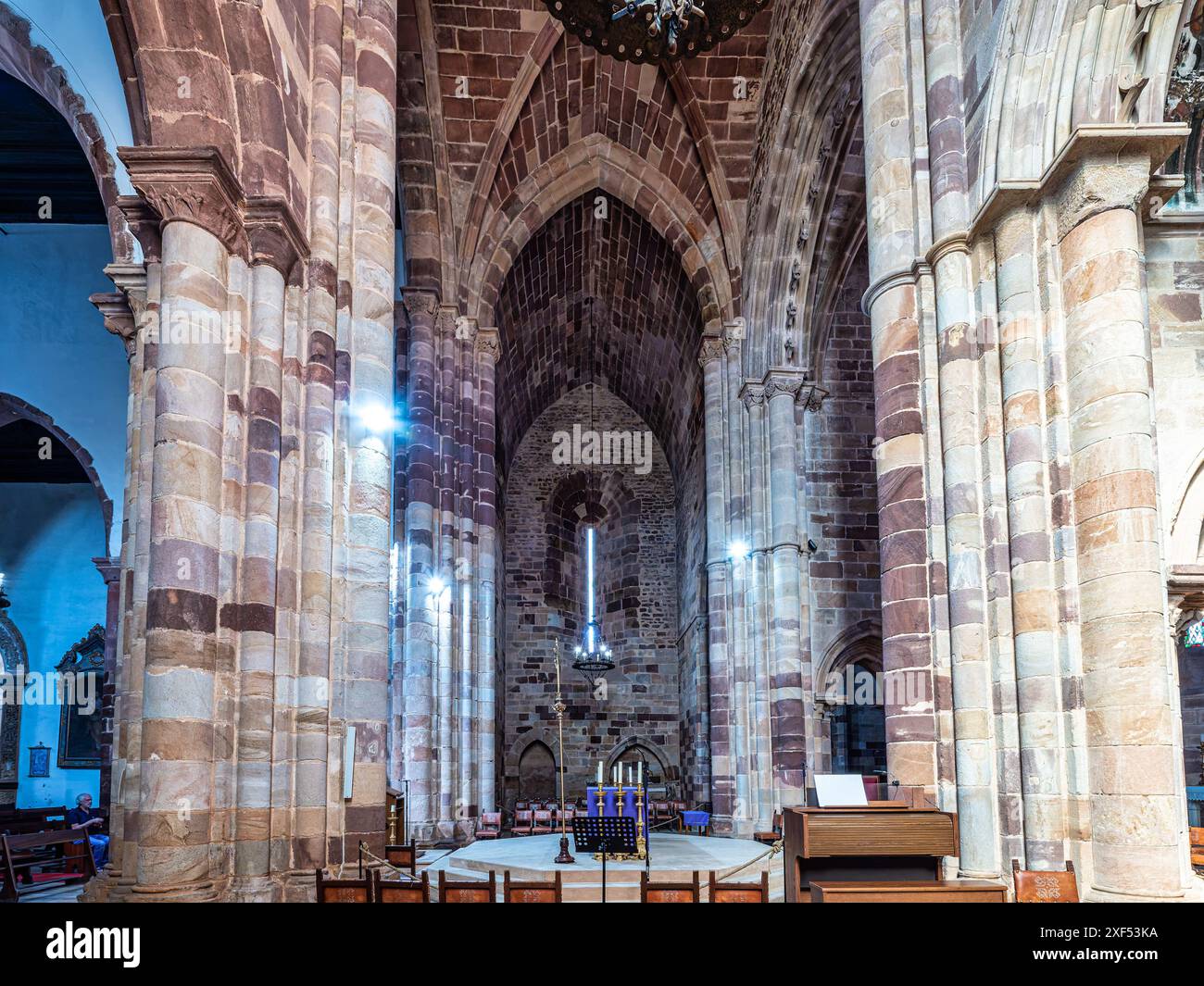 Interior of Catedral da Se, Se Cathedral at Silves, Portugal. Built in ...