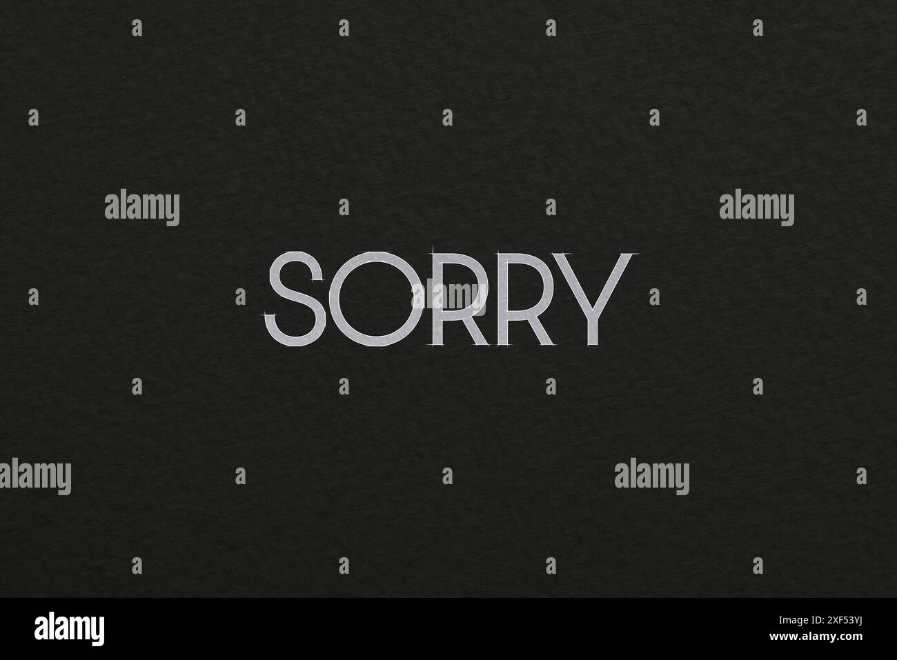 Word Sorry on black background, apology card design Stock Photo - Alamy