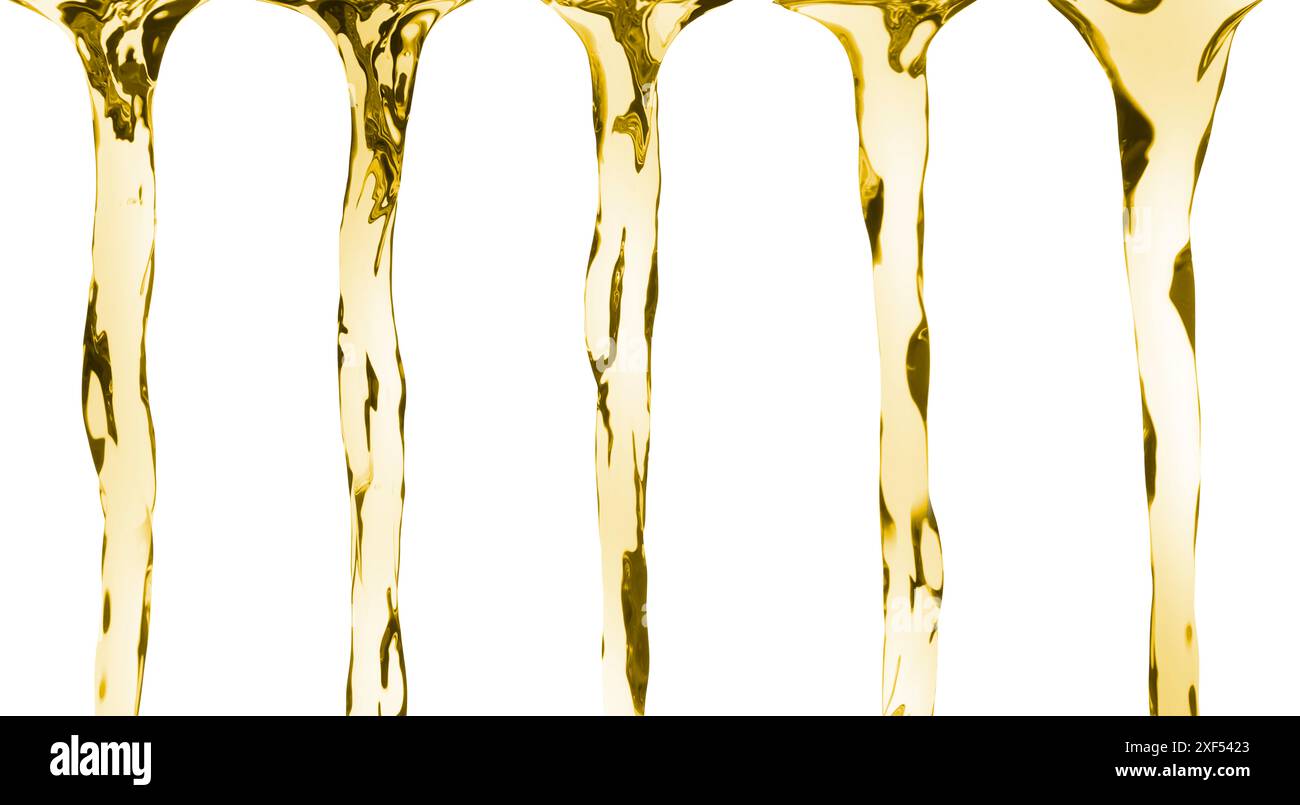 Cooking oil flows isolated on white, set Stock Photo - Alamy