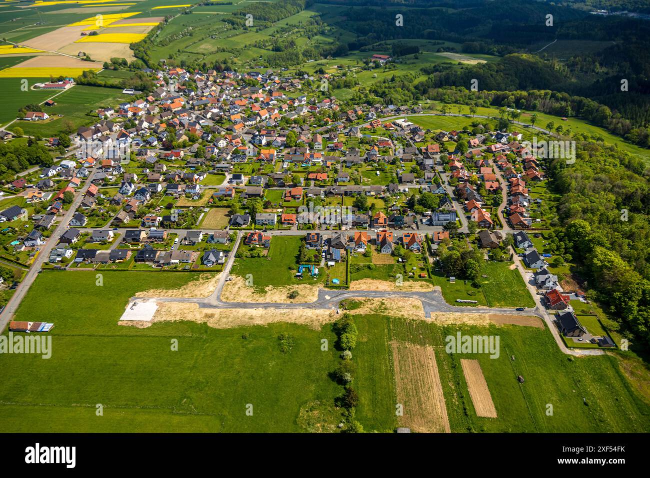 Aerial view, new development of residential buildings on ...