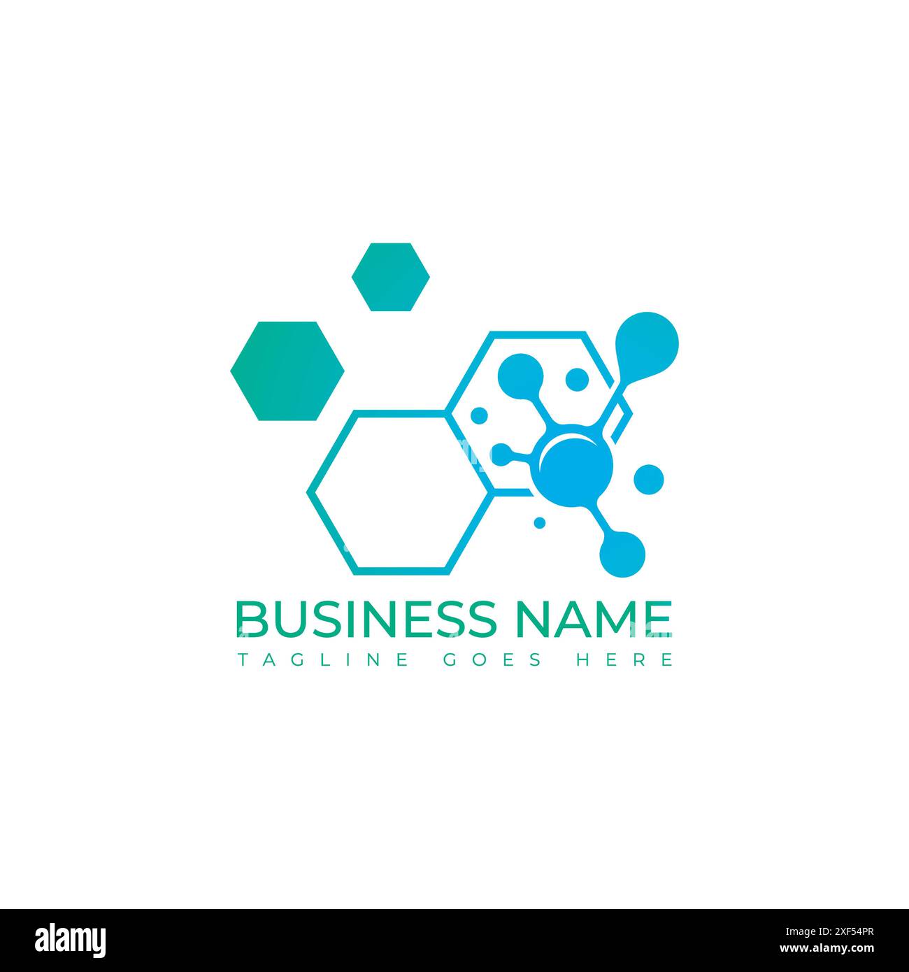 Creative hexagon bio technology symbol lab logo vector image. Hexagonal ...