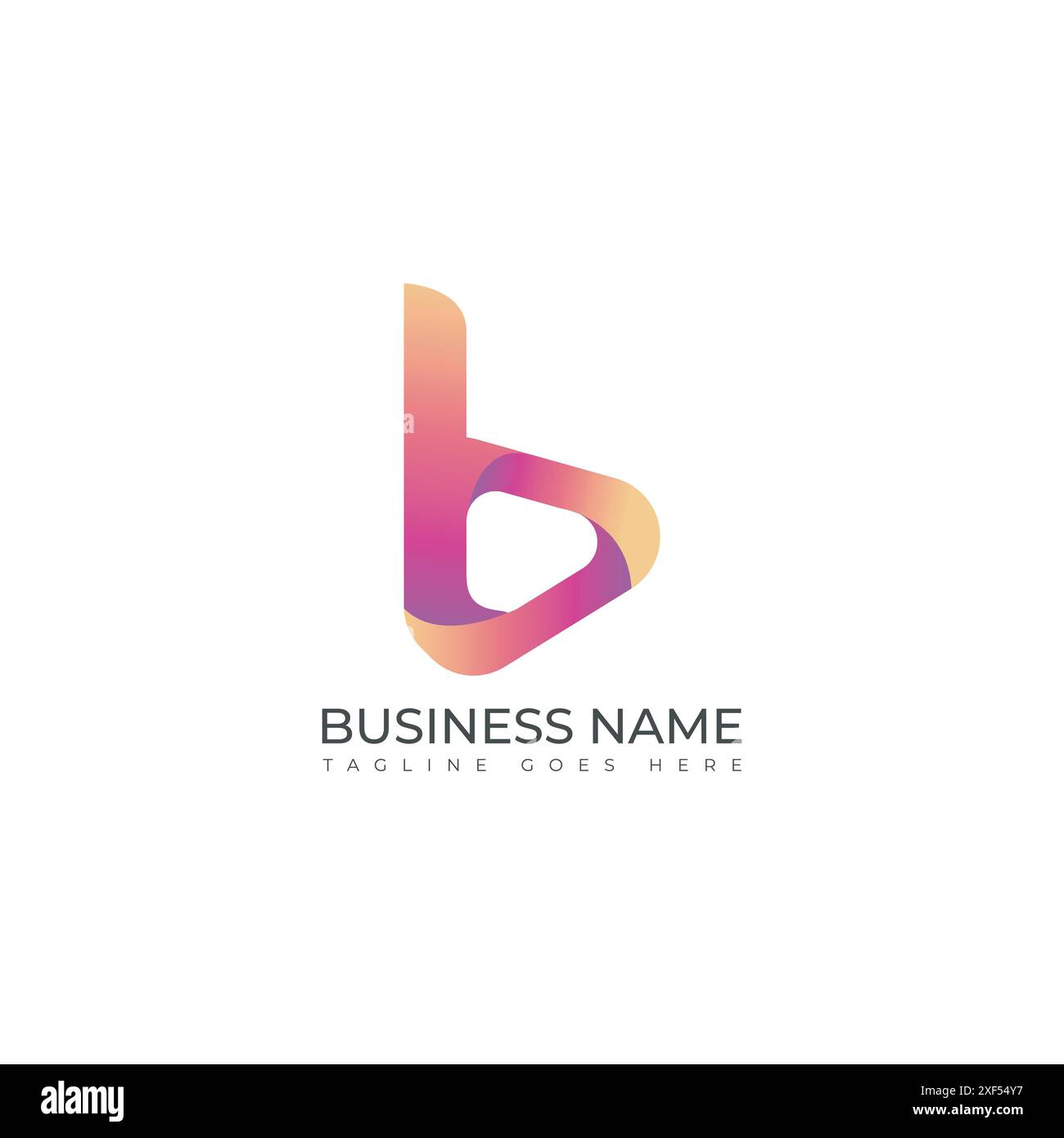B letter logo design with gradient vector image. Gradient logo with the ...