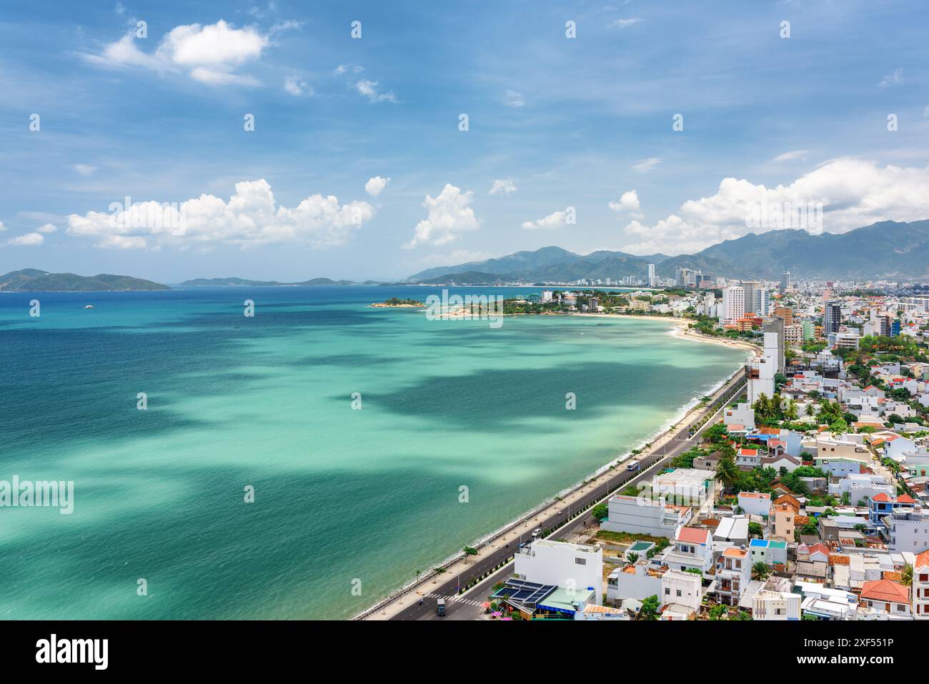 Beautiful view on Nha Trang and Nha Trang Bay of the South China Sea ...