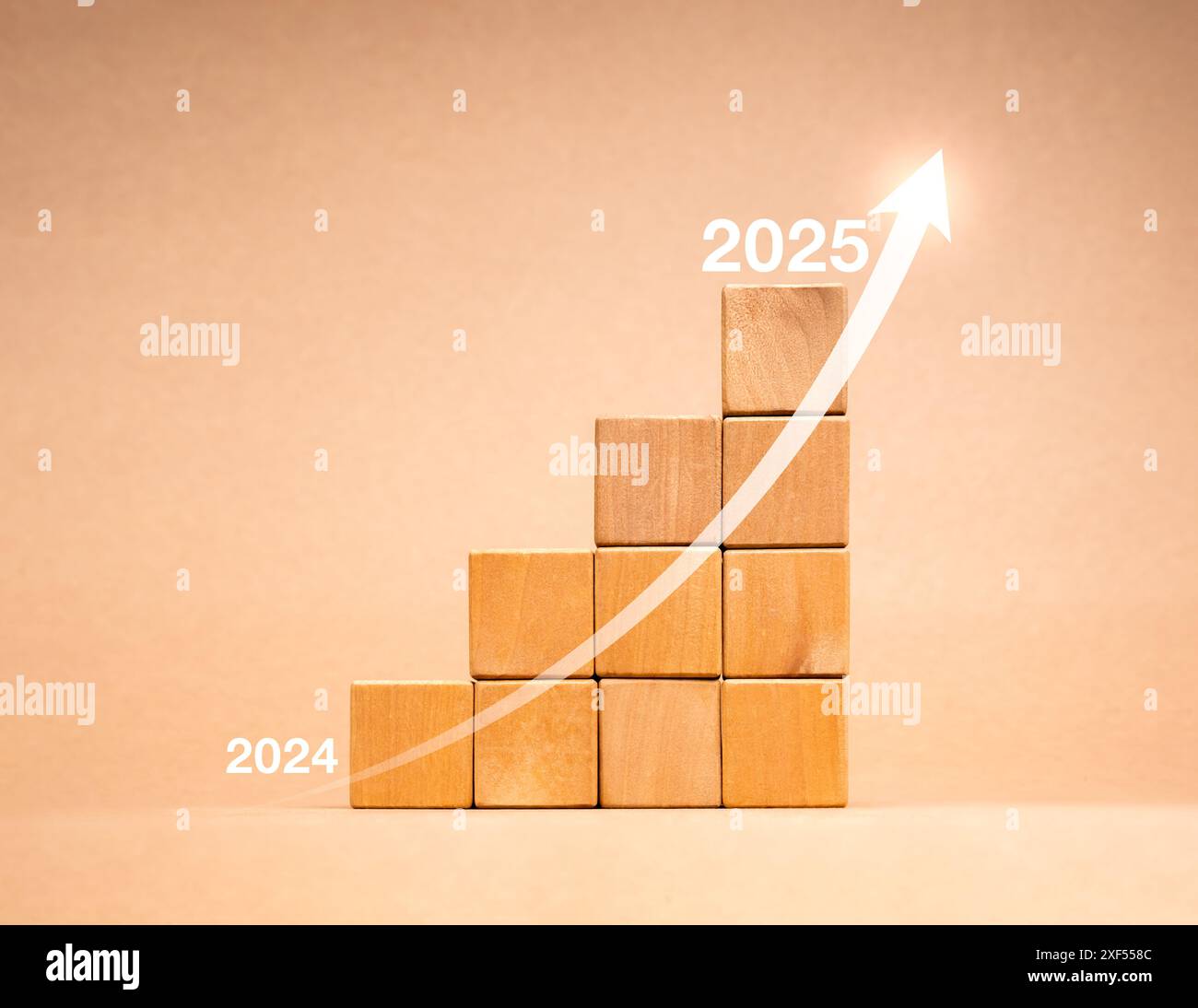 Happy new year 2025 business growing, financial investment and trends ...