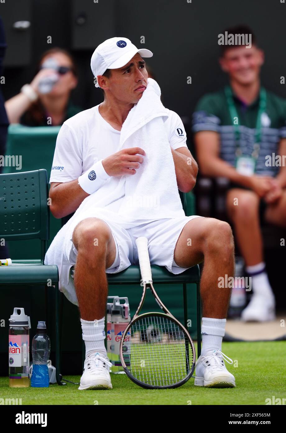 Charles Broom following his match against Stan Wawrinka (not pictured ...