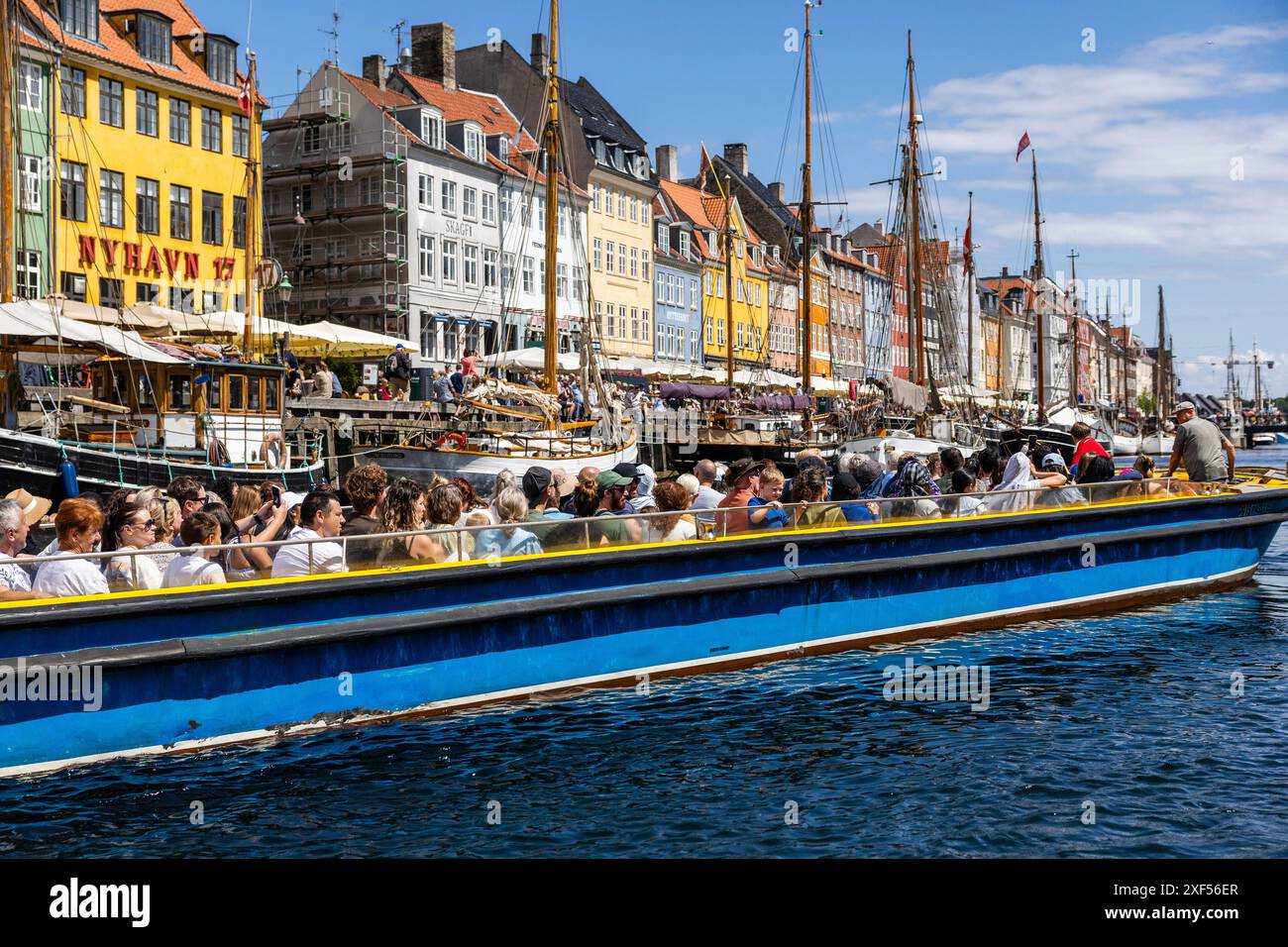 Daily life, Nyhavn in city of Copenhagen, Denmark, during Saturday ...