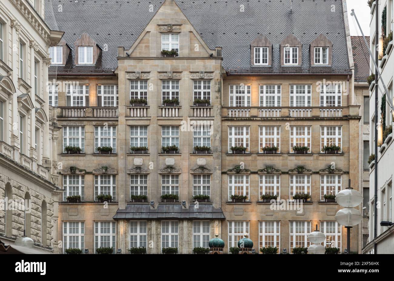 Munich, Germany - Dec 21, 2023 - Exterior architecture of ...
