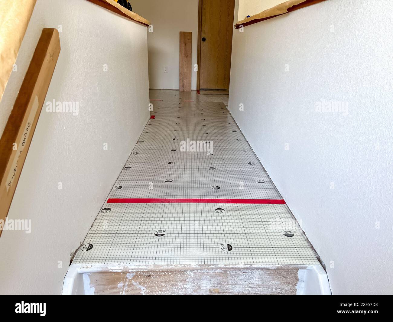 Preparing Stairs for New Flooring Installation in Home Renovation Stock ...